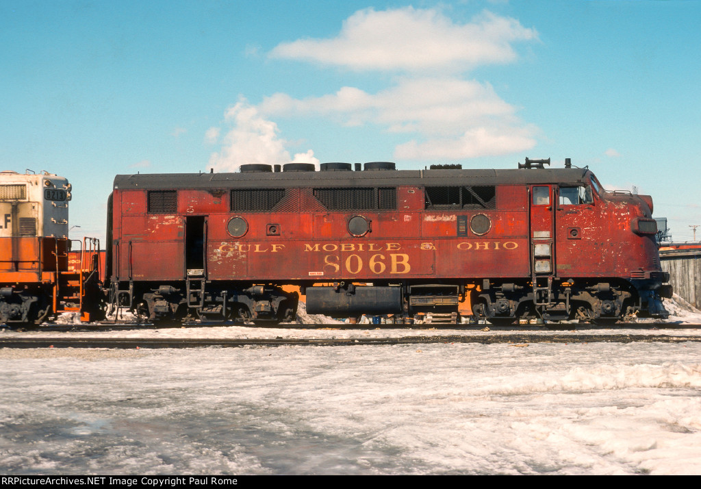 GM&O 806B, EMD F3A, at Glenn Yard,